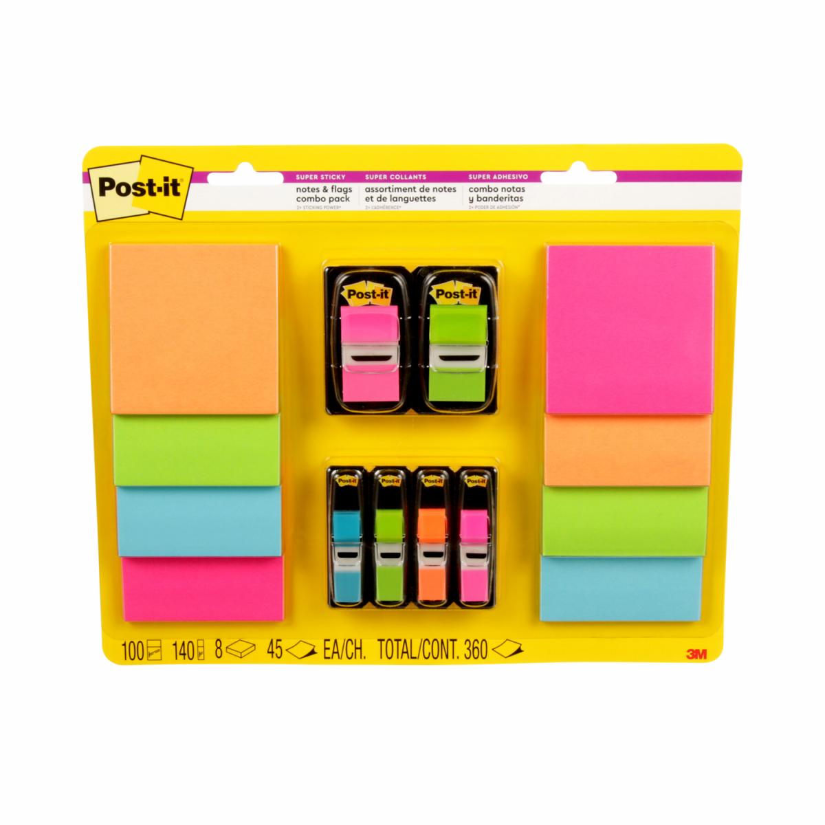 Post-it® Super Sticky Notes 654-8SS2F, Energy Boost Collection, Notes ...