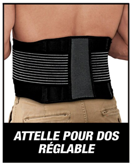 Attelle pour dos Tensor(MC), réglable, noire/grise | 3M Canada