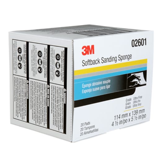 3M™ Softback Sanding Sponge, 02601, 4 1/2 in x 5 1/2 in (11.43 cm x 13. ...
