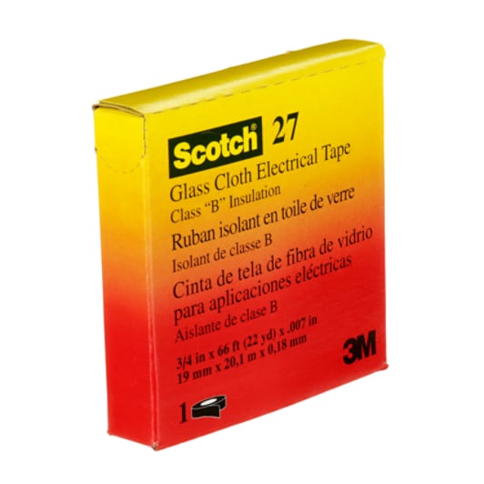 Scotch® 27 Glass Cloth Electrical Tape, white, 3/4 in x 66 ft, rubber ...