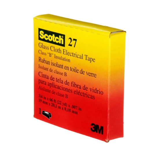 Scotch® 27 Glass Cloth Electrical Tape, white, 3/4 in x 66 ft, rubber ...