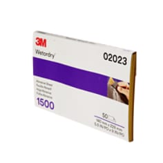 3M™ Wetordry™ Abrasive Sheet 401Q, 02023, 1500, 5 1/2 in x 9 in, 50 ...