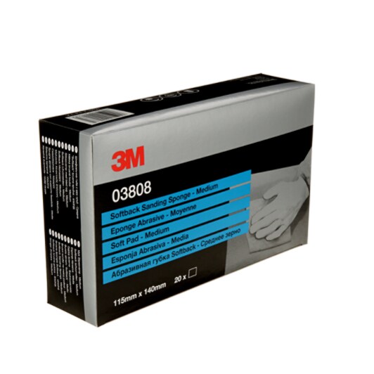 3M™ Softback Sanding Sponge, 03808, Medium, 4 1/2 in x 5 1/2 in (11.43 ...