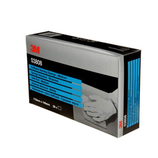 3M™ Softback Sanding Sponge, 03808, Medium, 4 1/2 in x 5 1/2 in (11.43 ...