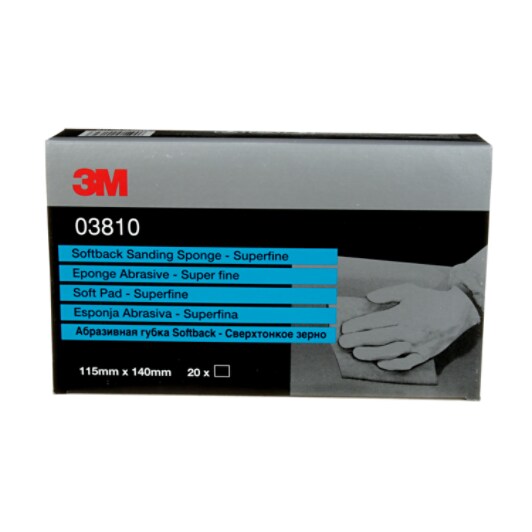 3M™ Softback Sanding Sponge, 03810, Superfine-500/600, 4 1/2 in x 5 1/2 ...