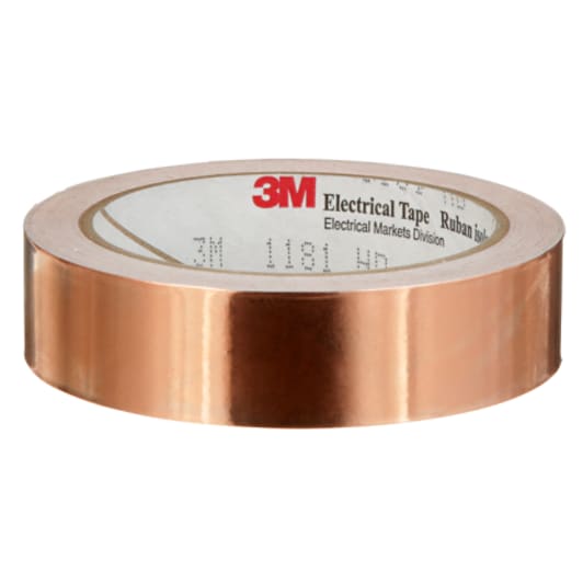 3M™ Copper Foil Tape 1181, 1 in x 18 yd (25.4 mm x 16.5 m), 9/Case | 3M ...