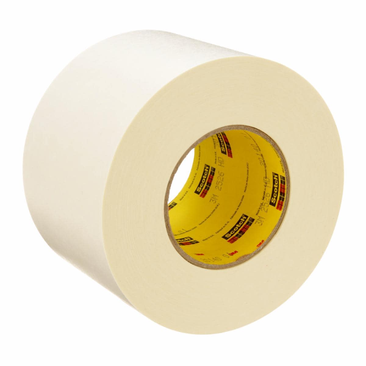 3M™ Textile Flatback Tape, 2526, white, 9.8 mil, 4 in x 60 yd (100 mm X ...