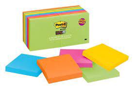 Post-it® Super sticky Notes IB 656-12, Assorted color TH, 50 mm x 76 mm ...
