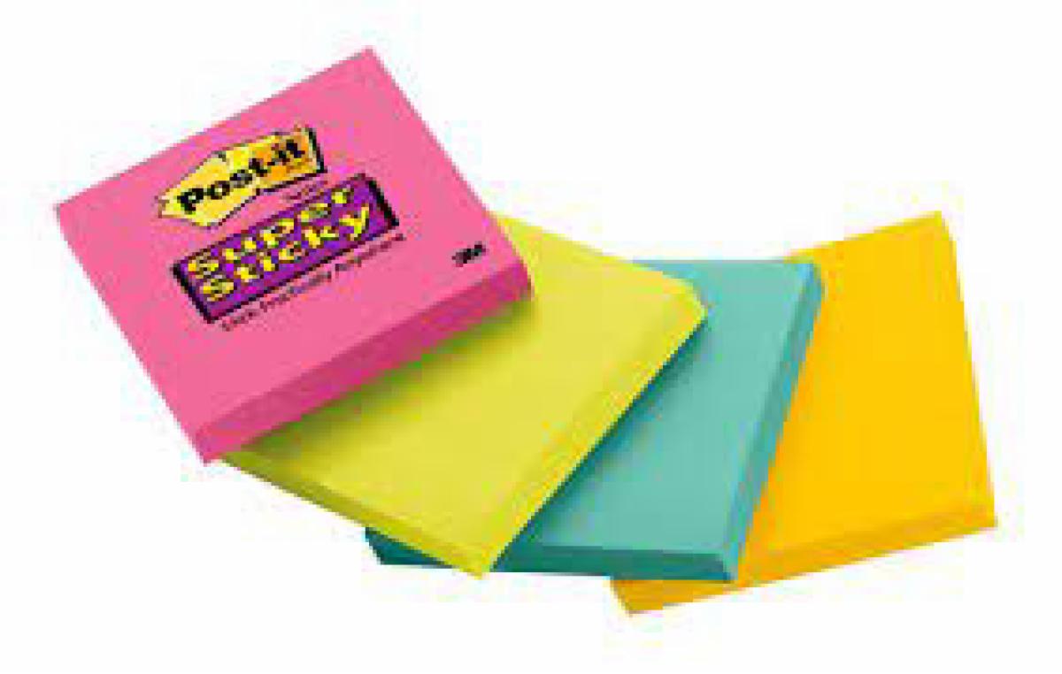 Post-it® Super sticky Notes CP 656-20, Assorted color KR, 51 mm x 76 mm ...