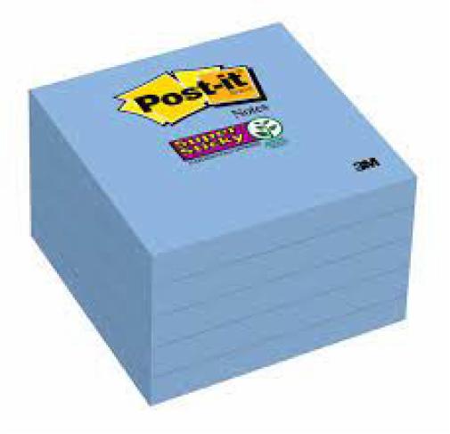 Post-it® Notes HB 654-1, Washed Denim, TH/EN, 76 mm x 76 mm, 100 Sheets ...