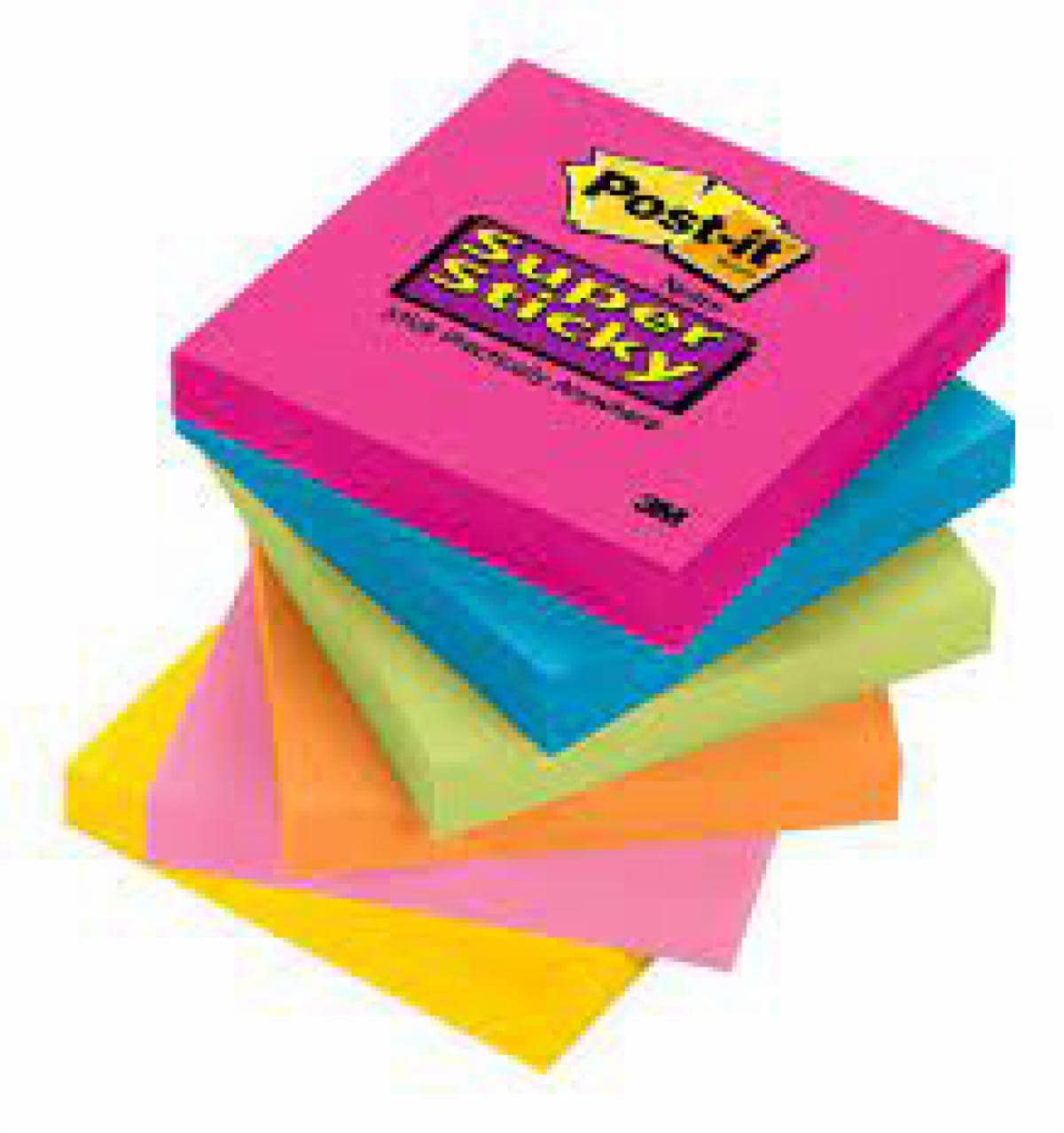 Post-it® Super sticky Notes BL 654-3, Summer Joy, KR, 76 mm x 76 mm, 45 ...