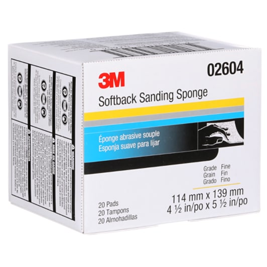 3M™ Softback Sanding Sponge, 02604, 4 1/2 in x 5 1/2 in (11.43 cm x 13. ...