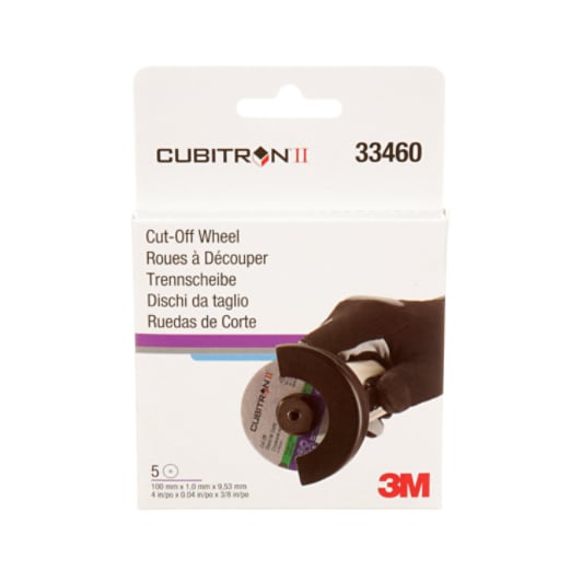 3M™ Cubitron™ II Cut-Off Wheel, 33460, 4 in x 0.035 in x 3/8 in (10 cm ...