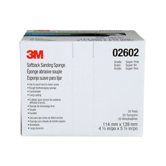Éponge de ponçage souple 3M(MC), 02602, grain super fin 500/600, 11,43 ...
