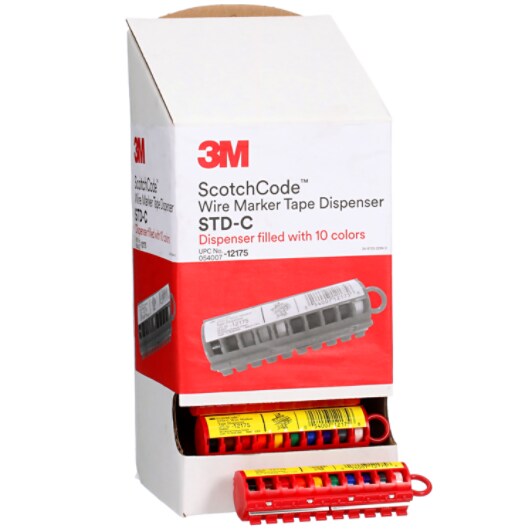 3M™ ScotchCode™ Wire Marker Tape Dispenser, STD-C, filled | 3M Canada