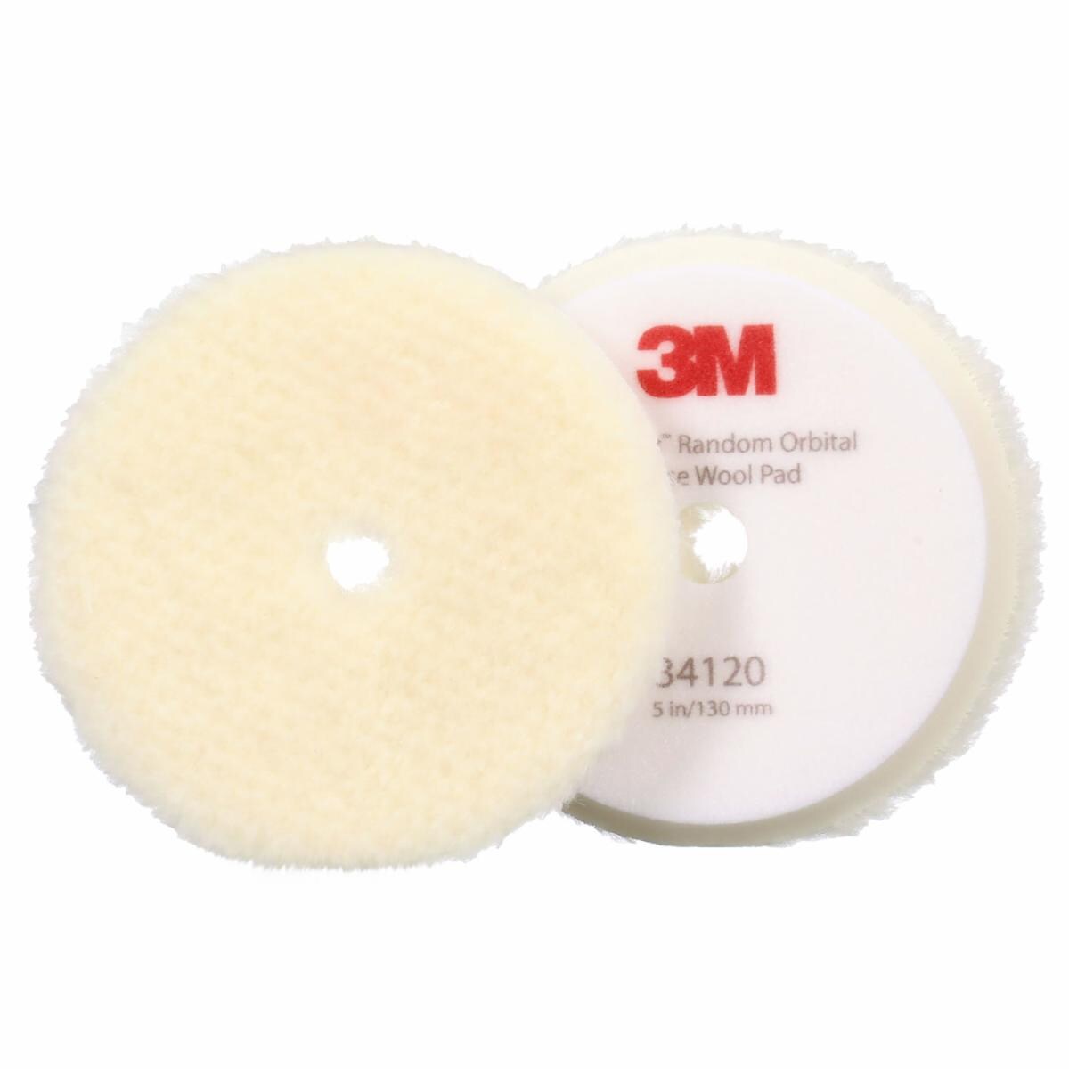 3M™ Perfect-It™ Random Orbital Wool Compounding Pad, Coarse, White, 130 ...