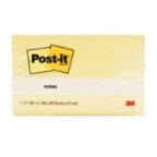 Post-it® Notes 655-1CY, Canary Yellow, 76 mm x 127 mm, 144 ea/Case | 3M ...