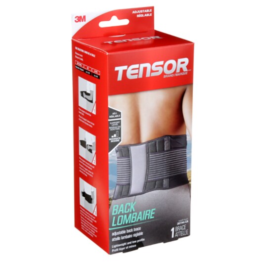 Tensor™ Back Brace, Adjustable, Black/Grey | 3M Canada