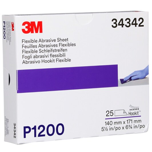 3M™ Flexible Abrasive Hookit™ Sheet, 34342, 5.5 in x 6.8 in (13.97 cm x ...
