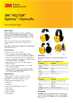 3M™ PELTOR™ Optime™ I Neckband Format Earmuff H510B, Yellow, Class 4 ...