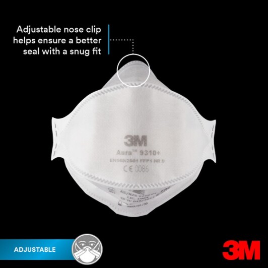 3M™ Aura™ Hand Sanding Respirator 9310+, FFP1, 20/PK | 3M UK
