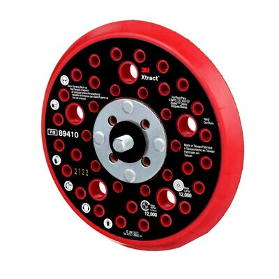 3M Xtract™ Back-up Pad, 89410, 127 mm, Hard, Red, 10 ea/Case | 3M Israel