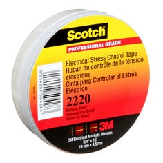 Scotch® Electrical Stress Control Tape, 2200, grey, 30 mil (0.75 mm), 3 ...