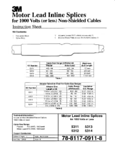 3M™ Motor Lead Inline Splice Kits 5311–5314 | 3M India
