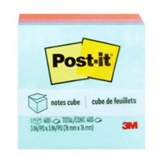 Post-it® Notes Cube 2027-PAS, Pastel Colours, 3 in x 3 in (76 mm x 76 ...