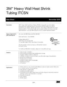 3M™ Heat Shrink Heavy-Wall Cable Sleeve ITCSN-1500, 3/0 AWG-400 kcmil ...