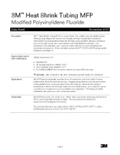 3M™ Modified Polyvinylidene Flouride Heat Shrink Tubing MFP-3/16-48 ...