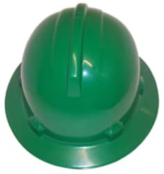 3M™ Wide Brim Hard Hat Non-Vented ABS Type 1 HH40, Green, 10 ea/Case ...