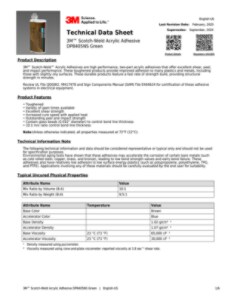 3M™ Scotch-Weld™ Acrylic Adhesive DP8405NS, Green, 45 mL Duo-Pak, 12 ...