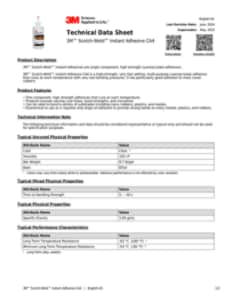 3M Scotch-Weld Instant Adhesive CA4, Clear, 1 fl oz, 12 Bottles/Case