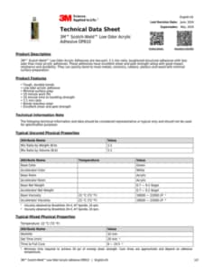 3M™ Scotch-Weld™ Low Odor Acrylic Adhesive DP810, Tan, 200 mL Duo-Pak ...