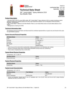 3M Scotch-Weld Epoxy Adhesive 2214, Non-Metallic Filled, Cream, 6 oz ...