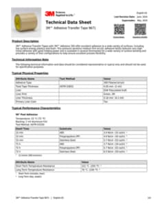 3M™ Adhesive Transfer Tape 9671, Clear, 1.25 in x 360 yd, 2 mil, 6 Roll ...