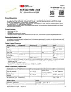 3M™ Hot Melt Adhesive 3748 PG, Off-White, 1 in x 3 in, 22 lb, 1 Each ...
