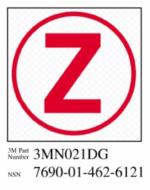 3M™ Diamond Grade™ Damage Control Sign 3MN021DG %22Cir Zebra%22, 2 in x ...