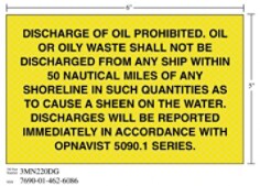 3M™ Diamond Grade™ Safety Sign 3MN220DG, ″DISCHARGE…SERIES″, 7 in x 5 ...