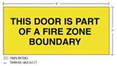 3M Diamond Grade Fire Fighting Sign 3MN307DG, "THIS…BOUNDARY", 7 in x 3 ...