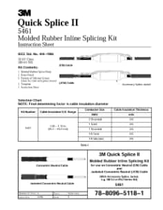 3M™ Molded Rubber QS-II Cable Splice Kits 5460 Series | 3M India