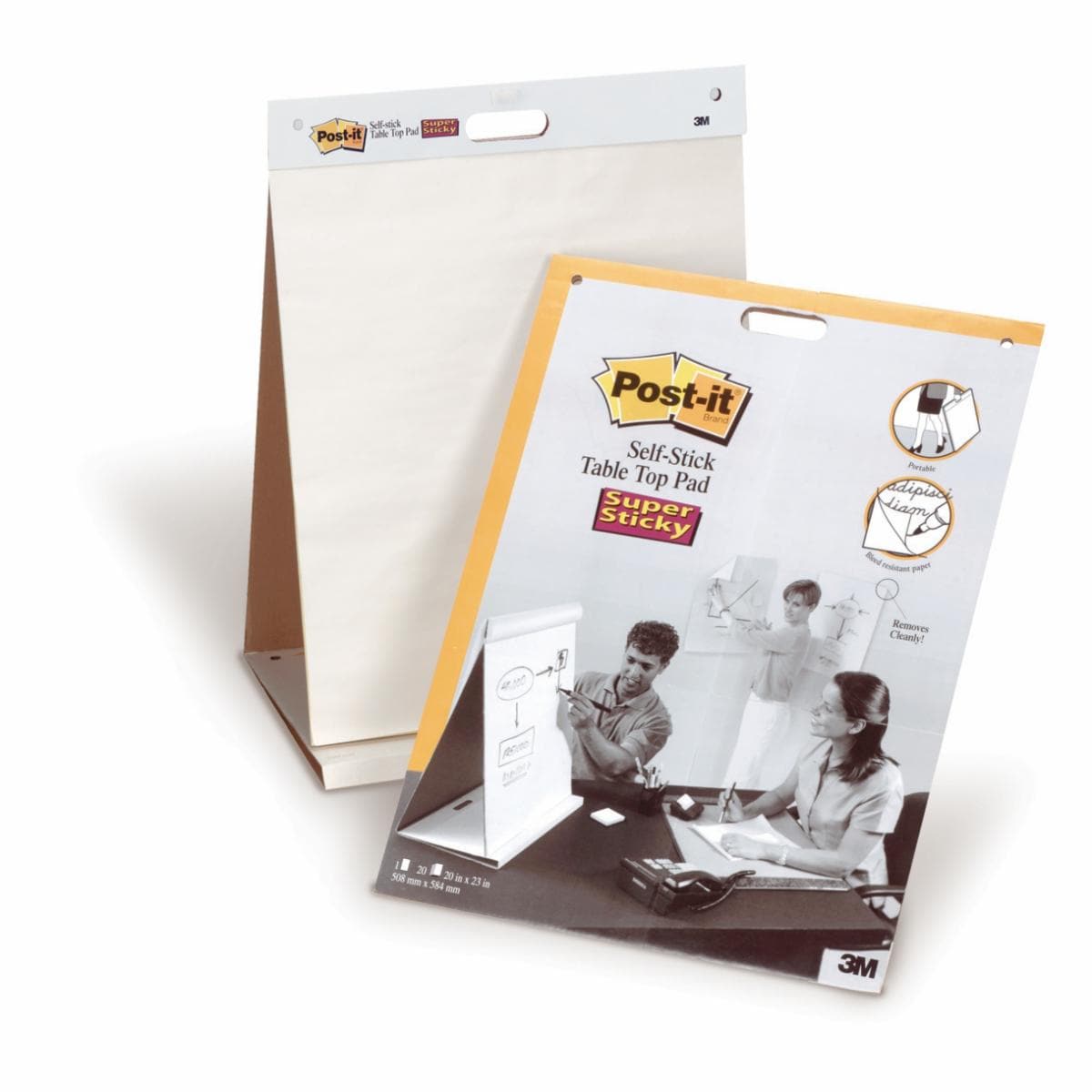 Post-it® Tabletop Easel Pad 563R, 20%22x23%22 per sheet, 20 sheets/pad ...