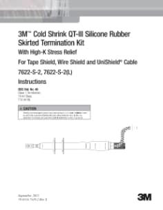 3M™ Cold Shrink QT-III Termination Kit 7620-S, 7680-S & 7690-S Series | 3M India