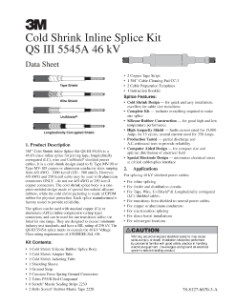 3M™ Cold Shrink QS-III Inline Shielded Splice Kit 5545A | 3M United States