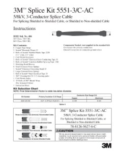3M™ Cold Shrink Splice Kit 5551-3C-AC | 3M India