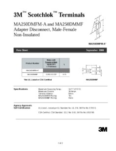 3M Scotchlok Adapter, Non-Insulated Double Male-Female, MA250DMFMK-A ...