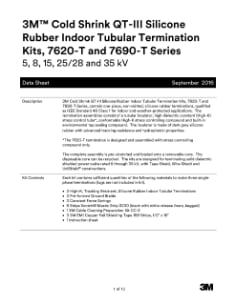 3M™ Cold Shrink QT-III Termination Kit 7620-T & 7690-T Series for 5-35 ...