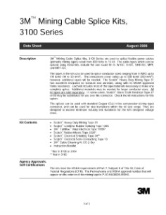 3M™ Mining Cable Splice Kit 3103, 1 kit/case – Victory Supply Inc.