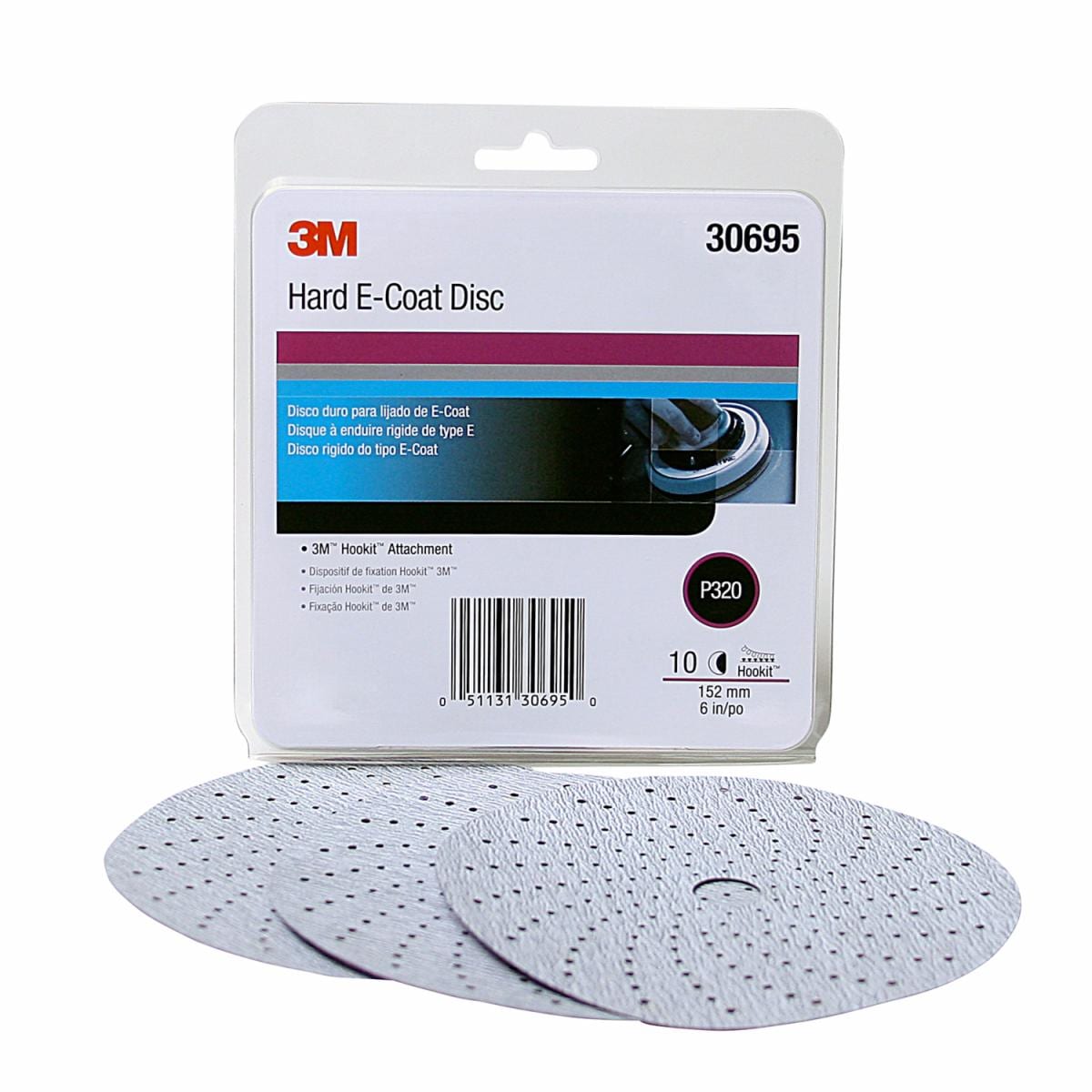 3M™ Hookit™ Hard E-Coat Disc, 337U, 30695, 320, 6 in (15.24 cm) | 3M Canada